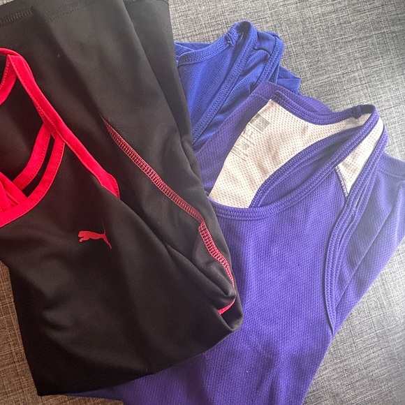 Puma | Tops | Puma Black And Red Sports Tank New Balance Purple Tank ...